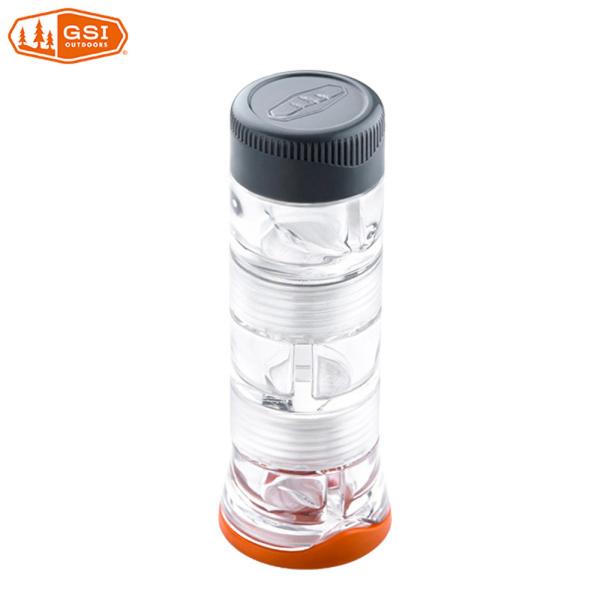 GSI ジーエスアイ スパイスミサイルは6種類のスパイスを持ち歩ける2気室3段の調味料入れです。それぞれの段はねじ込みで着脱が可能で不必要なケースを外すことも追加することもできます。段毎に穴の付いた内蓋があり、1つは大きめの穴の内蓋となって...