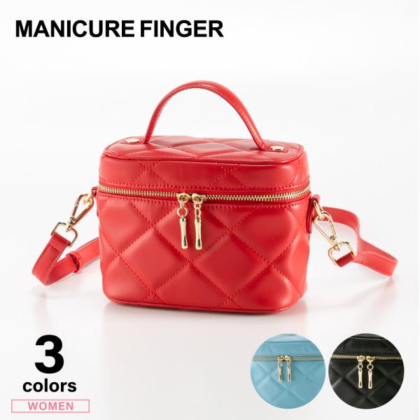 トレンドのバニティー型バックです。本体にハリ感を持たせたキルティング素材で、程良い艶感もあります。スマホやミニ財布と、最低限の小物が収納できる可愛いサイズ感です。中にはカード段が付いており、財布を持ち歩かない方にも配慮した作りになっています...