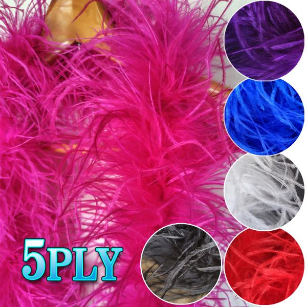 オーストリッチ羽毛　約2ｍ5PLY(5層) 1本のお値段です。******※[PLY] 糸や繊維、素材を重ねあわせた単位です。この商品の場合、羽毛量の単位としてご理解ください。******羽毛はデリケートなお品です。普通に使っている状態で羽...