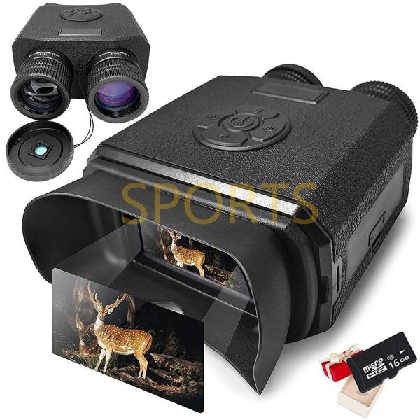 [デジタル全光学双眼鏡システム]-マルチコーティングされたガラス対物レンズ、高感度センサーを備えた高性能デジタルナイトビジョン双眼鏡、5倍倍率、8倍デジタルズーム、35 mm対物レンズ、内蔵CMOSセンサーなどの光学性能を備えています。 H...