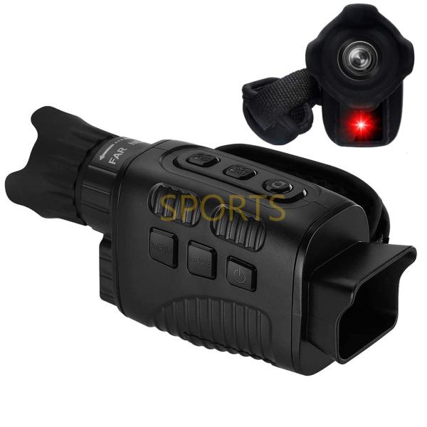 [初心者 夜間視力単眼]-完全な暗闇の中でターゲットを観察できる優れたガジェット。ナイトビジョン単眼は広い視野（656フィート）を持ち、アウトドアアドベンチャーで最高のビューになります。バードウォッチング、狩猟、ハイキング、キャンプ、旅行、...