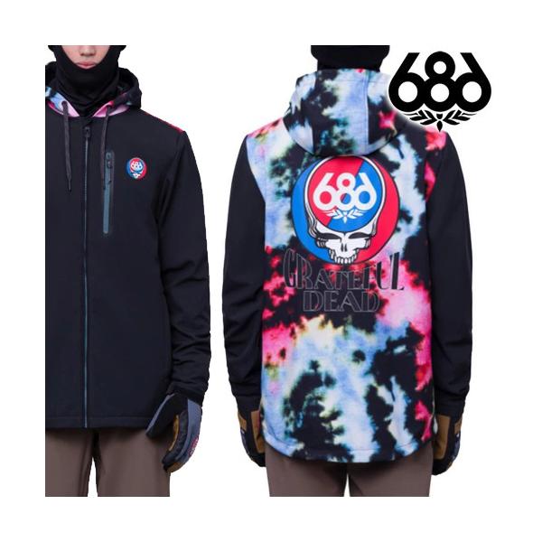 686【WATER PROOF ZIP HOODY：GRATEFUL DEAD NEBULA TIE DYE】ロクハチロク 撥水パーカー グレイトフルデッド 23-24モデル