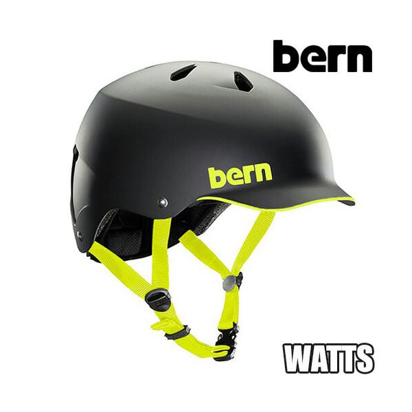 Bern【SUMMER WATTS：MATTE BLACK / LIME】バーン　ワッツ　ジャパンフィット　大人用　ヘルメット　自転車　クロスバイク　スキー　スノーボード