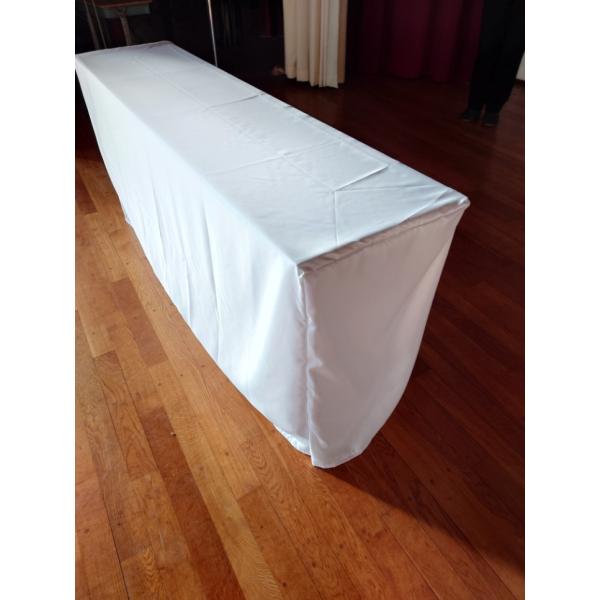 会議用テーブル 折りたたみテーブル ミーティングテーブル サイズ巾180cm×45cm×68cm 生地ポリエステル100％丸洗い出来ます。