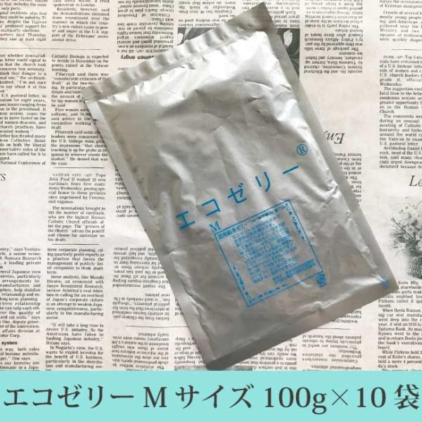 エコゼリーMサイズ　容量　100g　サイズＷ13.0XＨ20.0 　×10袋 抗菌剤入りで水を清潔な状態に保ちます。約99％が水・天然成分 花資材