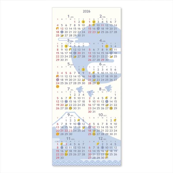 【発売日：2025年09月01日】【商品】月の満ち欠け（新月・上弦・満月・下弦）もわかるカードサイズの年間カレンダー。シリーズは全13種類。【セット内容】2026 ムーンカレンダー ポストカード（月と富士）【仕様】表面4色・宛名面1色（オフ...