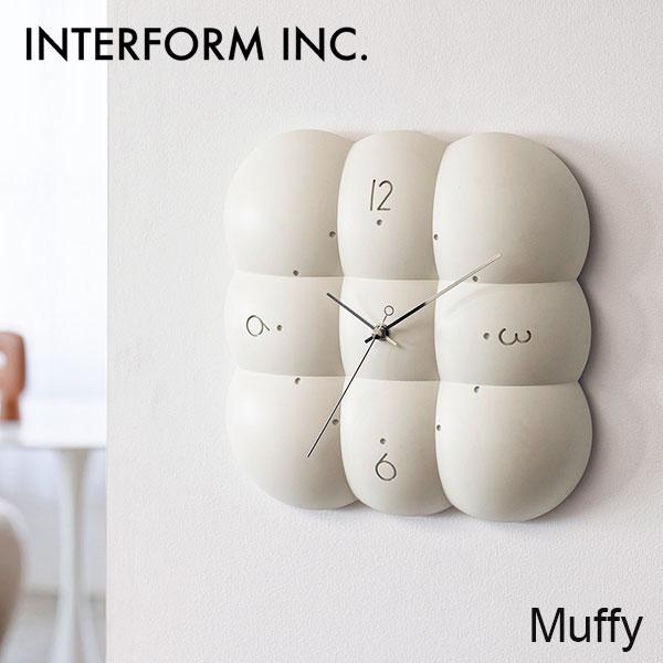 【送料無料】つい目が留まる、もこもこと膨らむ視覚的なユニークさ。ボリュームのある膨らみに光沢のあるシルバーの針がポストモダンを連想させるデザインです。キーワード：時計/掛け時計/かけ時計/壁掛け時計/ウォールクロック/クロック/INTERF...