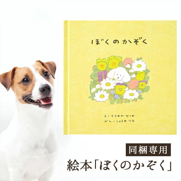 メッセージが書ける絵本 ぼくのかぞく 絵本 ペット 犬 贈り物 ギフト  プレゼント  かわいい おしゃれ 思い出 お彼岸 カーネーション 母の日