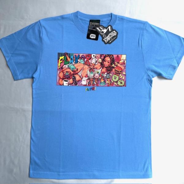 EROSTIKA FLAVORSTシャツ RockinJellyBeanコットン１００％ フロント：プリントサイズXＬ　肩幅54cm　身幅57cm　着丈75cm新品、正規品代引き便、銀行振り込み 楽天銀行も可能です水曜日は定休日のため、発送...