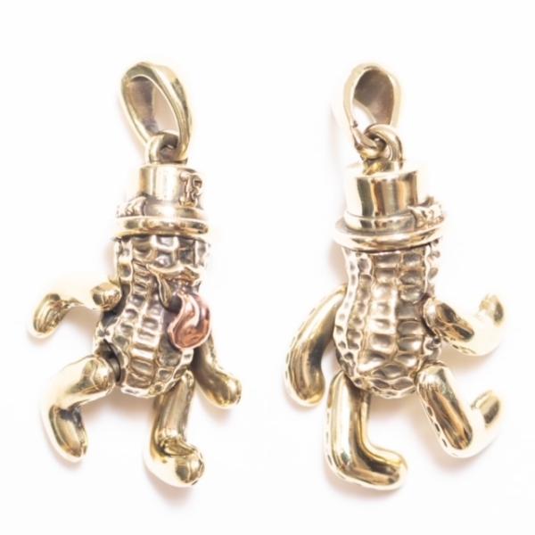 Peanuts&amp;Co ピーナッツカンパニー TEDDY BERO PEANUTS Brass ペンダントトップ手足が動く特殊仕様になっており、様々なポーズを楽しめます。トップ本体：ブラス　ベロのみカッパートップ大きさ：バチカン込み全...