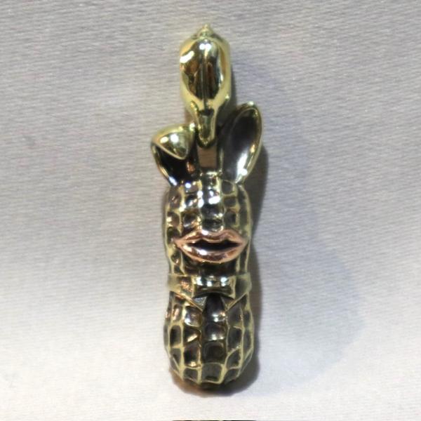 Peanuts&amp;Co ピーナッツカンパニー LARGE BUNNY PEANUTS Brass/Copper本体：ブラス　唇のみカッパー大きさ：縦4.5cm　幅1.5cm箱にお入れいたします新品、正規品銀行振り込み、代引き便も可能です