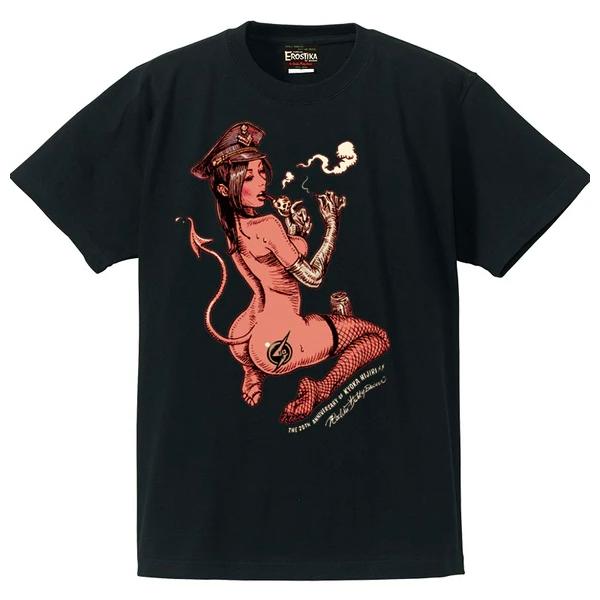 ロッキンジェリービーンデザイン EROSTIKA Kyoka Hijiri x Rockin’JellyBean 1  Tシャツコットン１００％ フロント、バック：プリントサイズL　肩幅50cm　身幅54cm　着丈71cm代引き便、銀行振り...