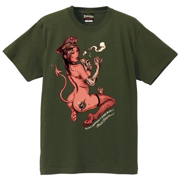 ロッキンジェリービーンデザイン EROSTIKA Kyoka Hijiri x Rockin’JellyBean 1  Tシャツコットン１００％ フロント、バック：プリントサイズL　肩幅50cm　身幅54cm　着丈71cm代引き便、銀行振り...