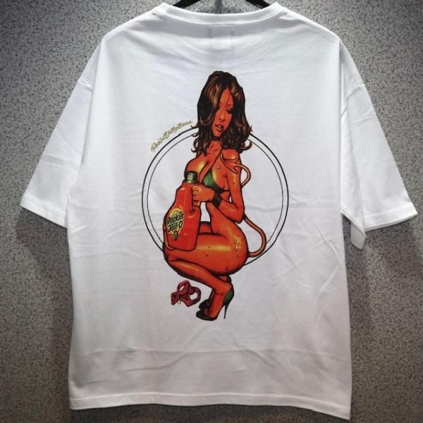 EROSTIKA ロッキンジェリービーンデザイン"Devil’ s House Wives vol.2" ポケット TシャツSANTACRUZ SKATE BOARDとのコラボレーションで使用されたアートワークのTシャツです。胸ポケットがつ...