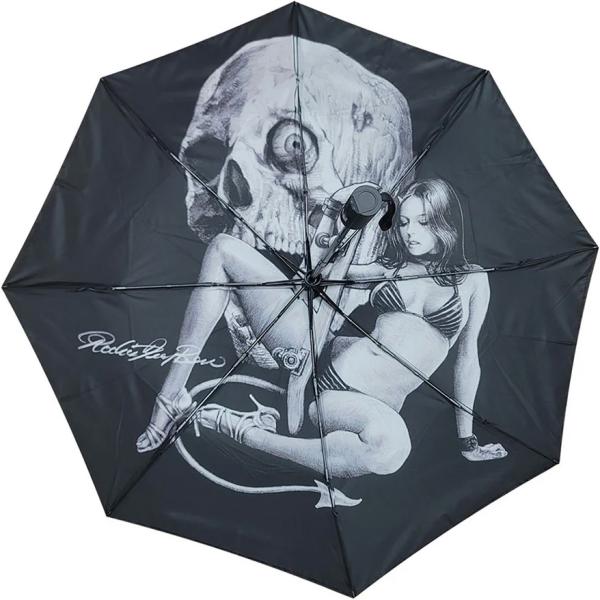 ロッキンジェリービーン Automatic Folding Umbrella 傘 Skull Skater Girl仕様：オートオープン・オートクローズサイズ：直径98cm・ハンドル長56cm重量：400g折り畳み時サイズ：28cm新品、正...