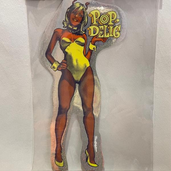 ロッキンジェリービーン "Pop delic" VINYL ステッカー屋外でもOKのビニール素材のステッカーです大きさ：155mm x 75mm新品、正規品当店はEROSTIKA ロッキンジェリービーン正規販売店です銀行振り込み（楽天銀行）...