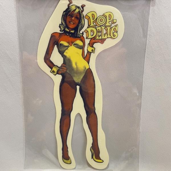 ロッキンジェリービーン "Pop delic" VINYL ステッカー屋外でもOKのビニール素材のステッカーです背景は透明です大きさ：155mm x 75mm新品、正規品当店はEROSTIKA ロッキンジェリービーン正規販売店です銀行振り込...