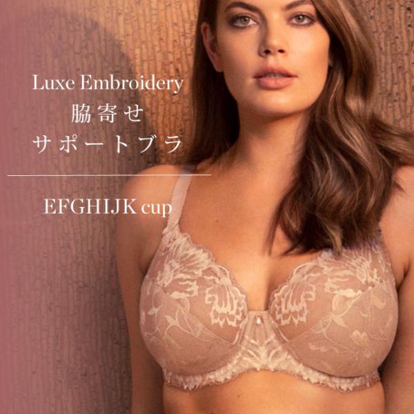 肌馴染みのいい明るいベージュをベースに、ニュートラルトーンのレースを合わせた美しいランジェリー。立体感のある２トーンのレースは華やかに輝き、全体をワンランク格上したゴージャスな印象です。３枚のパネル＆サイドサポート(脇寄せ)パネルを縫製した...