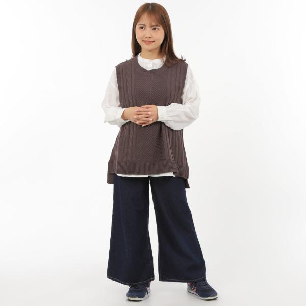 素材/材質 ニットケーブルベストアクリル　100％ネルシャツポリエステル　65%綿　35%■手洗い可能サイズ/寸法 M　サイズニットベスト身丈　前62.0/後67.0胸回り　100.0裾回り　13.0ネルシャツ身丈　前68.5/後73.0胸...