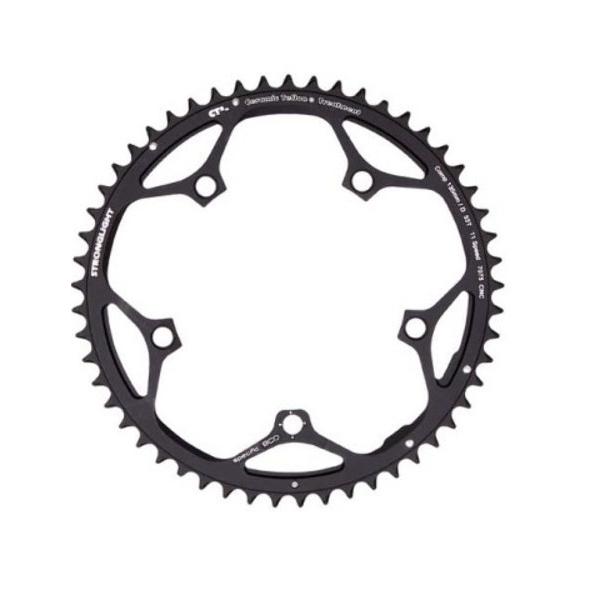 フランス　ストロングライトの7075-T6アルミ CNC加工のフロントチェーンリング　インナーです。CT2はCeramic Teflonの意味で、7075アルミ上にセラミックをコーティングし、さらにテフロンコーティングを施して耐久性の向上と...