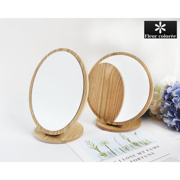 人気で定番の木製鏡！お部屋に置くと、柔らかい雰囲気を演出します。幅1cmの木枠にダイヤモンドカットされた鏡を付けています。枠と鏡がほぼフラットに近く、スッキリとした映りが特徴です。テーブルやチェストの上に置いてメイクチェックに。持ち運びにも...