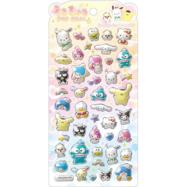商品名：うるちゅるポップシール サンリオキャラクターズメーカー：クラックス品番：125920JAN：4550451259206キャラクター：サンリオキャラクターズ主な登場キャラクター：ハローキティ、マイメロディ、クロミ、シナモロール、ポムポ...