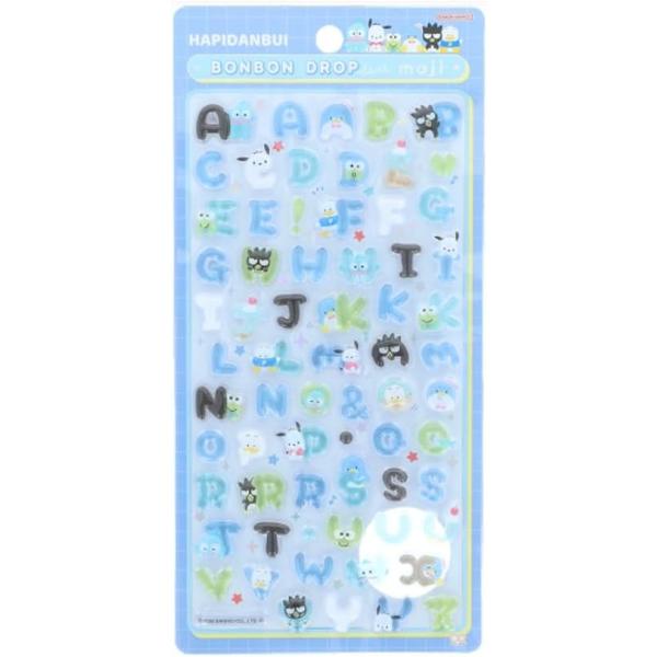 商品詳細商品名：ボンボンドロップシールmoji はぴだんぶいメーカー：サンスター文具品番：S8815615JAN：4901770954523キャラクター：はぴだんぶいシリーズ：サンリオキャラクターズ特徴：文字シール、ぷっくりつやつや、PVC...