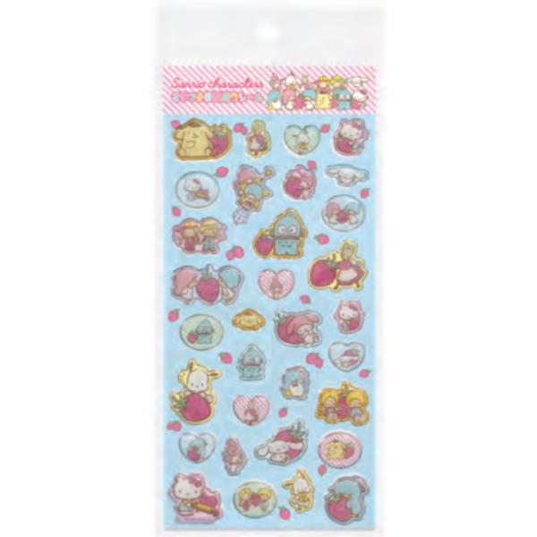 【発売日：2026年04月30日】ポムポムプリン/ポチャッコ/ハローキティ/ハンギョドン/マイメロディ/シナモロール●キラフチ樹脂もりシール（ぷっくり＆キラキラフチ＆ラメ入り）・ぷっくり×ラメでかわいさ倍増！人気の樹脂もりシール。キラキラの...