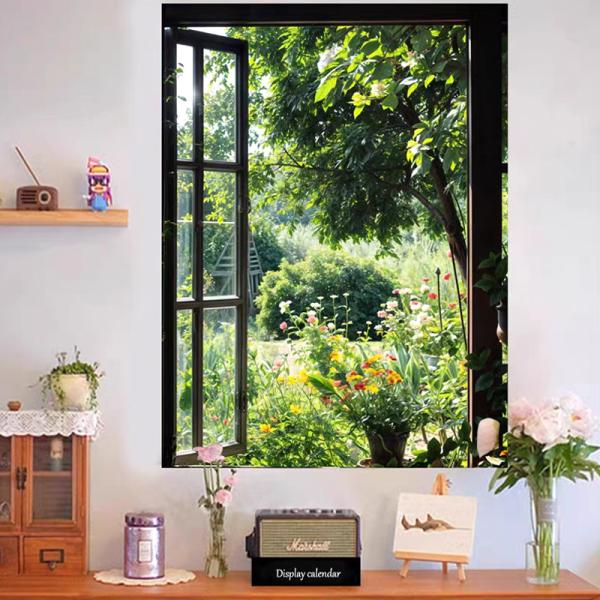 厚手の生地を使用しております。窓とたくさんの緑の絵柄のタペストリーです。植物多く開放的な雰囲気が出ます。横70cm、縦100cm。縦長タイプです。リビングやキッチンなど家族が集まる部屋や寝室などの壁にぜひどうぞ。素材:ポリエステル掛けた瞬間...