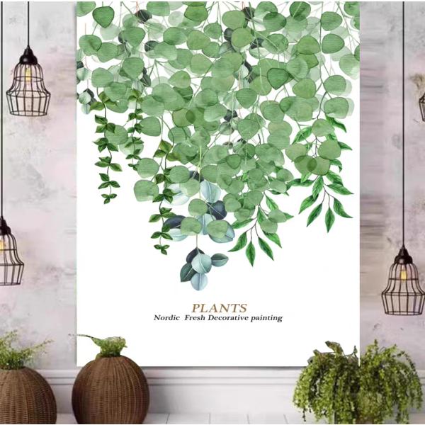 厚手の生地を使用しております。おしゃれな植物図案の絵柄のタペストリーです。おしゃれで明るい雰囲気が出ます。横70cm、縦100cm。縦長タイプです。リビングやキッチンなど家族が集まる部屋や寝室などの壁にぜひどうぞ。素材:ポリエステル掛けた瞬...