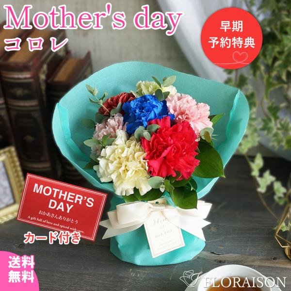 【母の日2026早期予約特典！】(1)3/31まで！5/7〜5/10からお届け日が指定可(2)3/31まで！個別メッセージカードOK(3)4/15まで！最大390円引きクーポンプレゼント■ギフト対応母の日限定！そのまま飾れる花束スタンディン...