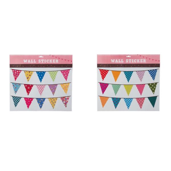 お部屋の壁に貼るだけでイメージ一新。しかもはがせるのでバランスを見ながら貼ることが可能です。サイズはSS表記ですが、フラッグは1つのサイズでも横幅5.5センチありますのでメール便では発送できないサイズです。フラッグ1つのサイズ5.5×5.5...