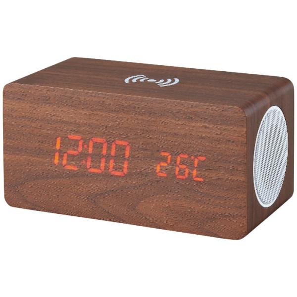 環境に優しいMDFを使用。ブルートゥーススピーカー、ワイヤレス充電器、時計、温度計、カレンダーが一体化。アラームは3種設定可能です。時計の表示は常時点灯の他、振動センサーで必要な時だけ点灯するように設定する事も可能です。ベッドサイド、オフィ...