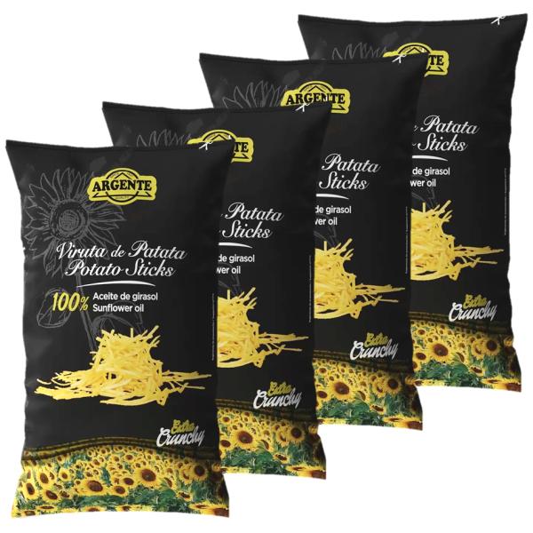 ●商品名パパスアルジェンテ ポテトスティック コストコ ポテトチップス 大容量 1kg ( 4袋ｘ250g ) 業務用 まとめ買い シェア サラダ おかし 付け合わせ おつまみ スナック ひまわり油 化学調味料不使用 保存料不使用 ●特徴ひ...