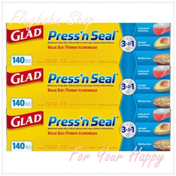 ●商品概要・商品名：GLAD PRESS'N SEAL グラッド プレスンシール （ プレス&amp;シール ）・規格：43.4m×30cm・個数：3個セット・種別:食品包装用ラップフィルム(冷凍、冷蔵、電子レンジ＜解凍用＞、保管用)・原材...