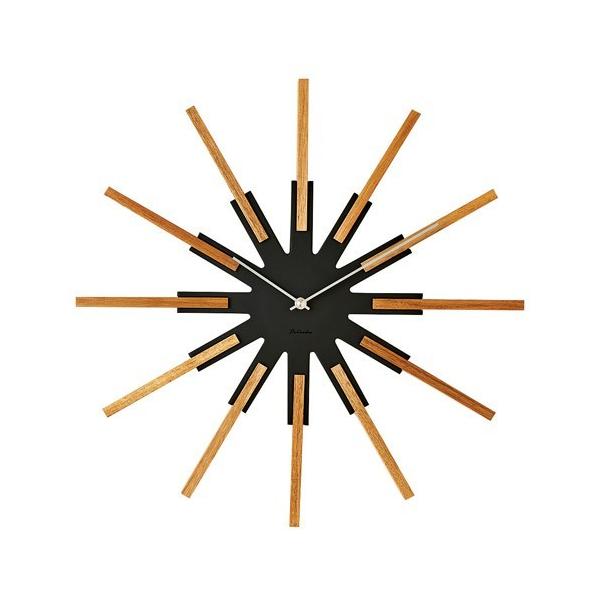 ポリレジンと木の異素材を融合させた、シンプルモダンな放射状型シリオウォールクロック。個性的なルックスながらも、幅広いテイストのお部屋に合わせやすいデザインの壁掛け時計です。[ カラー ] ブラック[ サイズ ] W=440,H=440,D=...