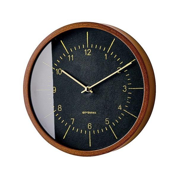 文字盤にフェイクレザーを使用したクールで大人なデザインのブランデフウォールクロック。針とインデックスのゴールドが高級感を感じる壁掛け時計です。こちらは便利な電波時計機能付き。[ カラー ] ブラック[ サイズ ] φ=250,D=50mm　...