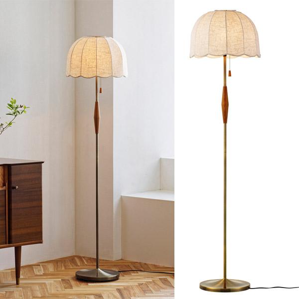 フレンチビンテージに着想を得たスカラップデザインのセードが印象的なリゼットフロアライト。光を効果的に拡散させる反射板や、ハンドルと同じ木をあしらったプルスイッチなど、デザインと機能のバランスを追求しました。ファブリックとウッドパーツが織りな...