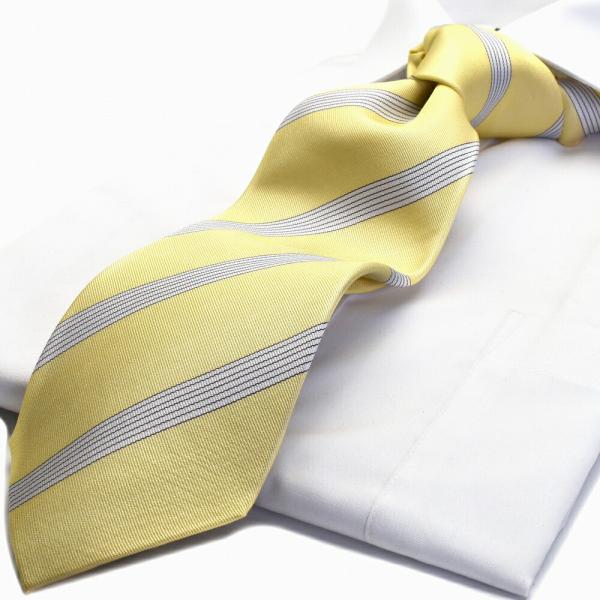 サイズ縦143センチ×幅8センチ材　質シルク(100％)色イエローベースにホワイトのストライプ商品説明写真と多少の色の異なりはご了承下さい。 ポイント利用