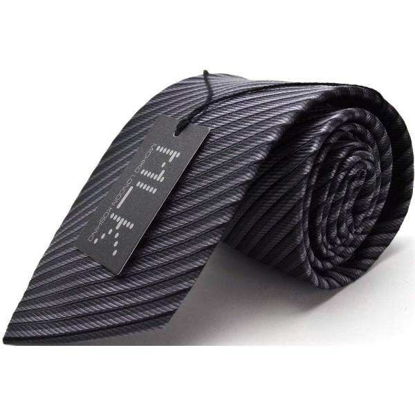 【20代/30代/40代/50代/60代】サイズ縦143センチ×幅8センチ材　質シルク１００％色 チャコールグレーとグレーのストライプ商品説明写真と多少の色の異なりはご了承下さい。 ポイント利用