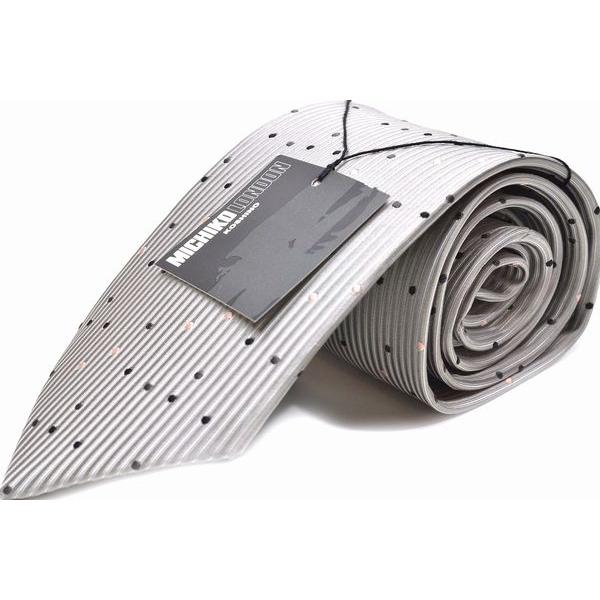 【20代/30代/40代/50代/60代】サイズ 縦143センチ×幅8センチ 材　質 シルク１００％ 色 薄いグレーベースにブラック、グレー、ピンクのドット柄  商品説明 写真と多少の色の異なりはご了承下さい。 ポイント利用