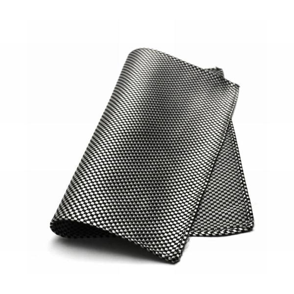 【20代/30代/40代/50代/60代】サイズ約23.5cmの正方形材　質シルク100％色ブラック、シルバーのブロックチェック柄商品説明写真と多少の色の異なりはご了承下さい。 ポイント利用