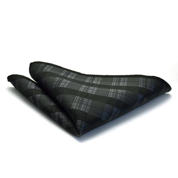 【20代/30代/40代/50代/60代】サイズ約23.5cmの正方形材　質シルク１００％色ブラック、グレーのチェック柄商品説明写真と多少の色の異なりはご了承下さい。 ポイント利用