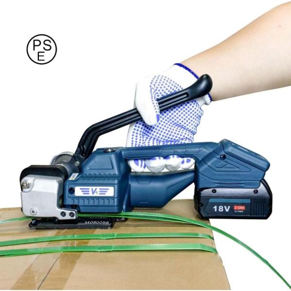 【自動溶解機能】ストラップをツールに挿入し、ボタンを押すだけ。自動的に溶接し、不要なストラップをカット。1分以内に束ね可能。【リチウム電池搭載】充電一度で400回操作可能。90分充電で2時間稼働、250 350のベルトを処理可能。【PP＆P...