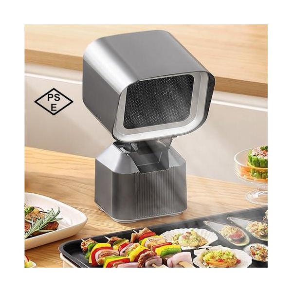 【卓上換気扇】卓上で「油」「煙」「ニオイ」「湯気」を直接とれるから、部屋に広がらない！空気清浄機では取れないような油も、これ一つで除去できます。【排気ファンシステムの小型バージョン】市販の一般的なファンを改良したものではなく、レンジフードの...