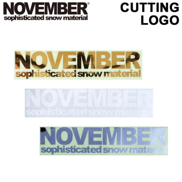 NOVEMBER ノベンバー★NOVEMBERsnowboardsの正式ロゴデザインカッティング★サイズ■約82mm　×　約385mm※詳細はPCサイトまたはスマートフォンサイトを必ずご確認下さい。