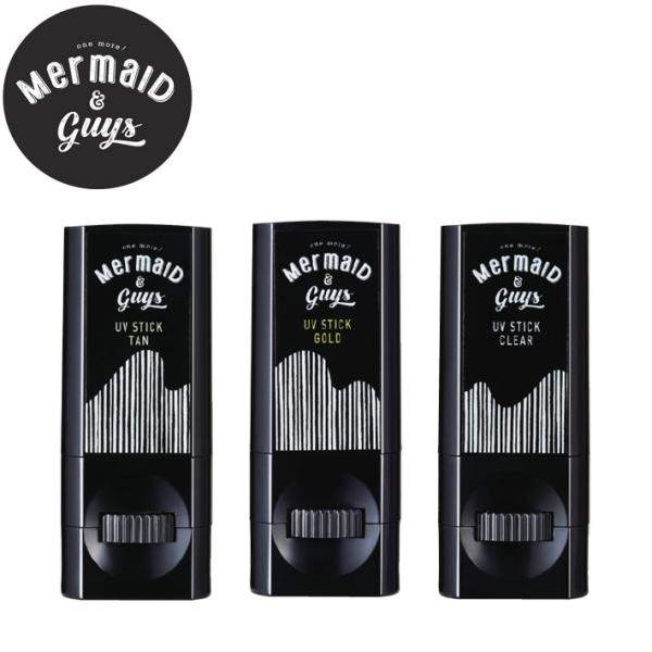 Mermaid ＆ Guys マーメイド アンド ガイズサンスクリーン UVスティックSPF38 PA++(クリアのみSPF50 PA+++)うっかり日焼けから肌をまもり抜く。汗や水で崩れにくい、きれい仕上げのUVスティック。灼熱の太陽の下...