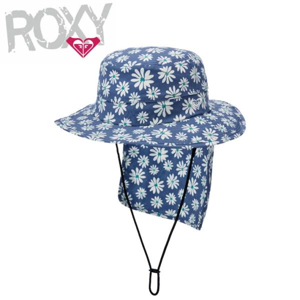 ROXY ロキシー 正規販売店WR UV WATER BEACH HAT PRT ハット軽量。UV CUT UPF50+。水や雨の重さでつばが下がらないよう視界を安定させるブリム前面のぺフ芯仕様。首後ろの日焼けを防止する垂れとあご紐付き。垂...