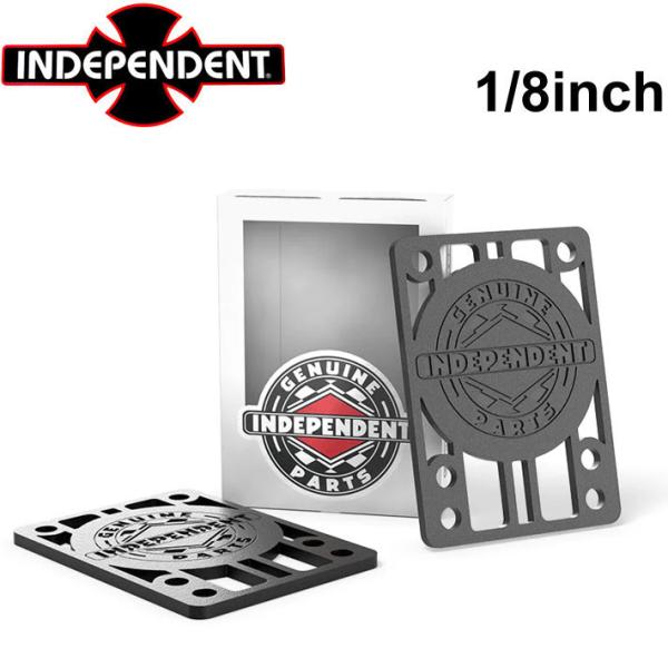 INDEPENDENT インディペンデント 正規販売店RISER PADライザーパッドスケートボード1台分の2枚入り1セット。大口径ウィールを使用する際にトラックとデッキの間に挟む事で、ウイールとデッキの接触(ウィールバイト)の防止、衝撃吸...