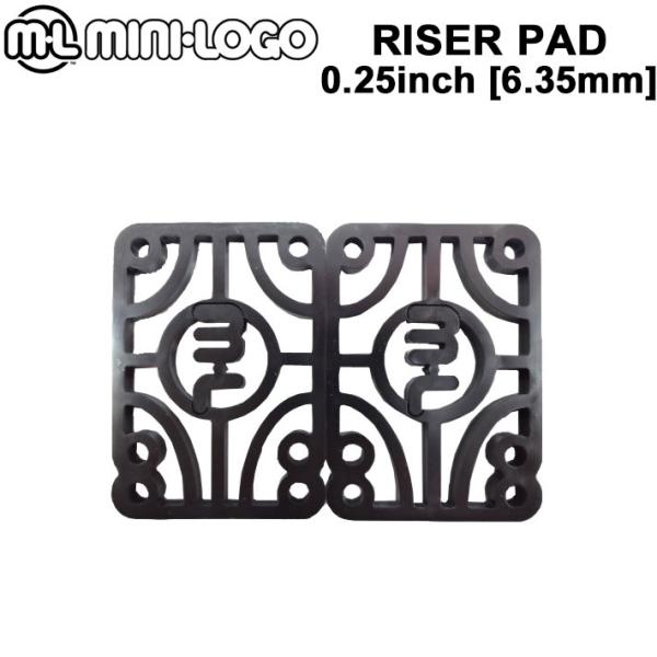 MINI LOGO 【ミニロゴ】正規販売店スケートボード1台分の2枚入り1セット。大口径ウィールを使用する際にトラックとデッキの間に挟む事で、ウイールとデッキの接触を防ぐことができます。こちらの1/4 inch (6.35mm) のライザー...